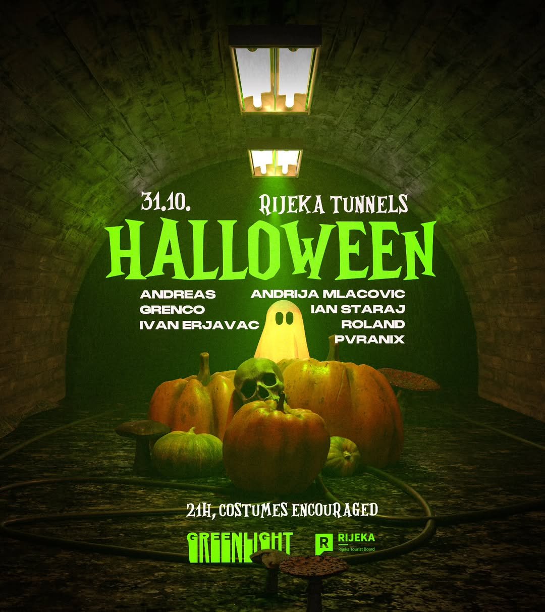 Greenlight Halloween in Rijeka Tunnels - INSITE